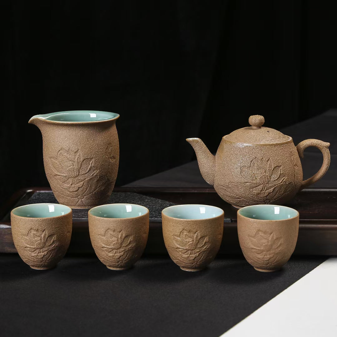Lotus Serenity Tea Set – Jade Caledon